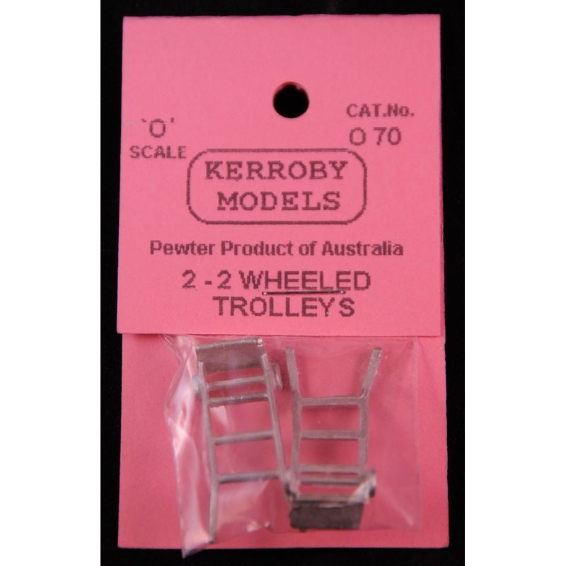 Kerroby Models O70 O Scale - 2-2 Wheeled Trolleys | ScaleModelCo Hobby ...