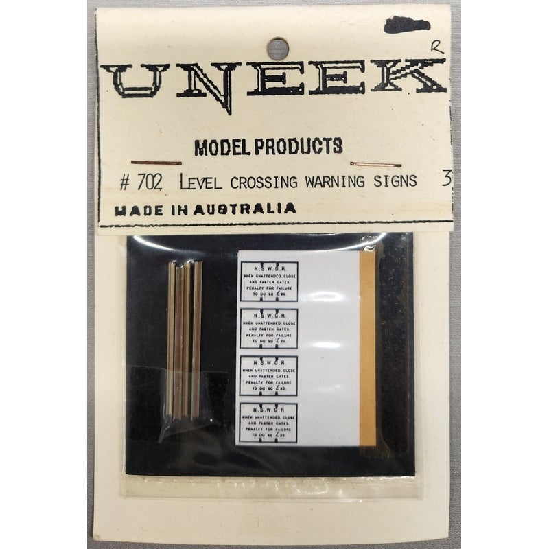 Uneek 702 HO Scale Level Crossing Warning signs x 4 | ScaleModelCo ...