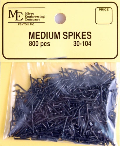 Micro Engineering Medium Rail Spikes 3/8" long 800 pack 30-104 ...