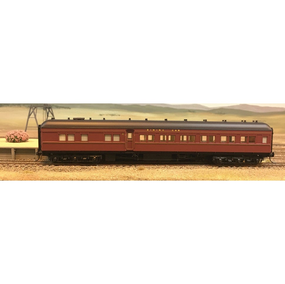 Eureka Models HO AB91 - 12 Wheel Dining Car Indian Red Navy Dressing ...