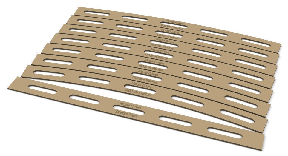 ModelOkits 7mm O Scale Straight & Curved Flexible Track Laying Guides ...