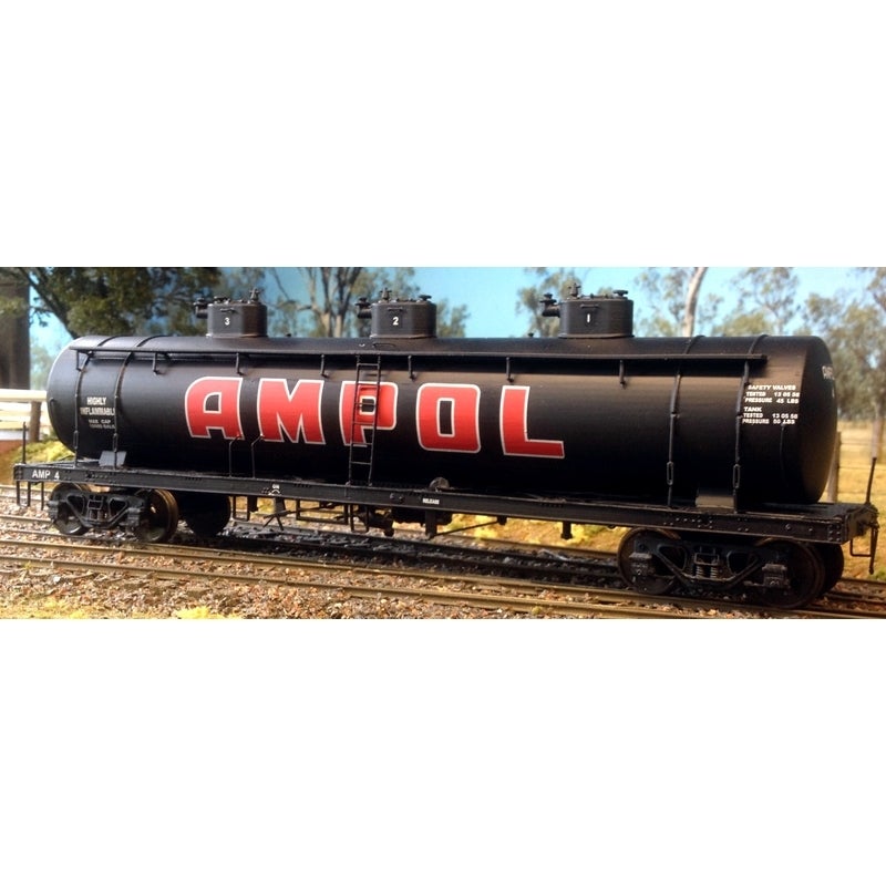 O-Aust Models O Scale NSWGR Tulloch 10,000 Gallon Ampol Bogie Tanker ...