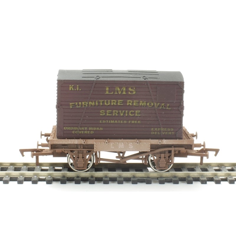 Dapol 4F-037-010 OO Scale LMS K1 Conflat & Container Weathered ...