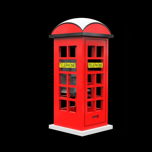 OZ Kits HO PMG 1970s Telephone Boxes (2 per pack) w/ Domed Roof